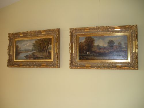 Antique Pair of Oil Painting by Edward Priestley | ANTIQUES.CO.UK