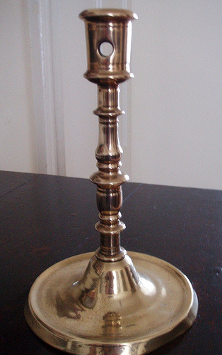 Antique 16th Century Bell Metal Candlestick | ANTIQUES.CO.UK