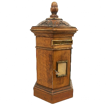 Antique Mid Victorian Desktop Post Box | ANTIQUES.CO.UK