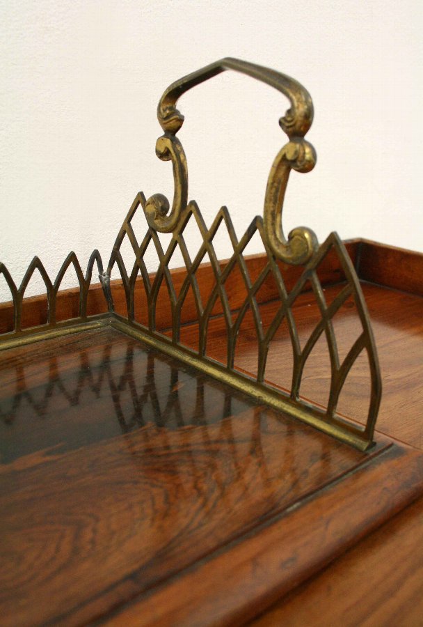 Antique George IV Rosewood Book Tray | ANTIQUES.CO.UK