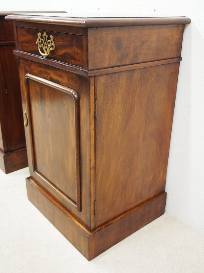Antique Pair of Victorian Mahogany Bedside Cabinets or Lockers ...