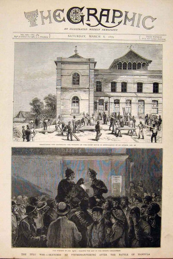 Antique Print Court Zulu War Pietermaritzburg Isandula Bat | ANTIQUES ...