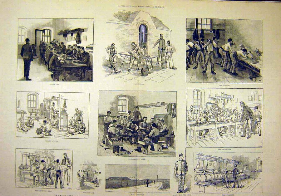 Antique Print 1888 Gordon Memorial Fort Wallington Portsmo | ANTIQUES ...