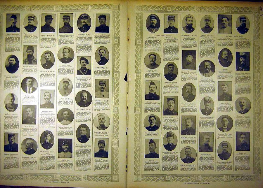 Antique Print 1916 Ww1 War French Army Officer Table D'Hon | ANTIQUES ...