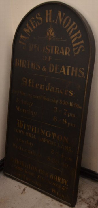 Antique Original 19th Century Registrar sign | ANTIQUES.CO.UK