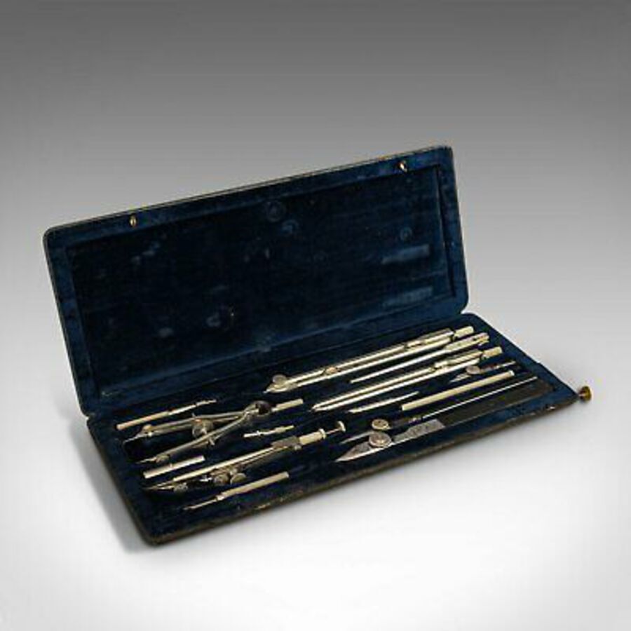 Antique Antique Technical Drawing Set, German, Architect, Cartography ...