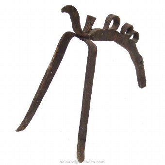 Antique Fire Mula decorated with four scrolls | ANTIQUES.CO.UK