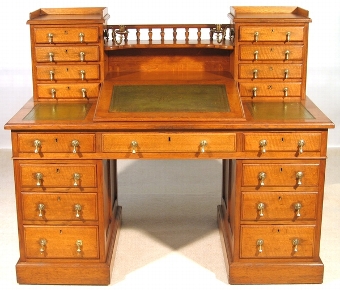 Antique Superb Original Oak Dickens Desk | ANTIQUES.CO.UK
