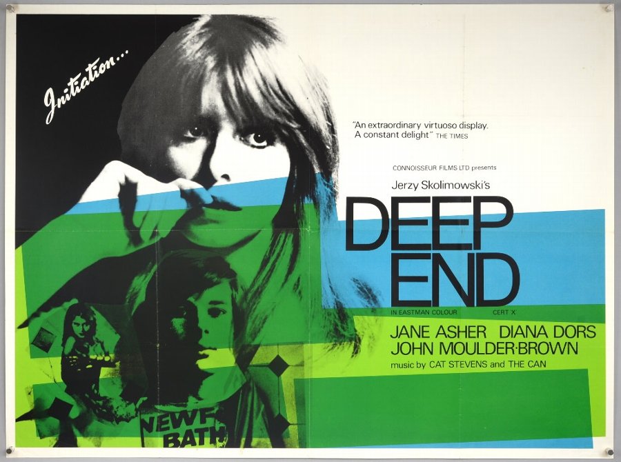 Antique Deep End (1970) British Quad film poster, starring Jane Asher ... Antique Deep End (1970) British Quad film poster, starring Jane Asher ...