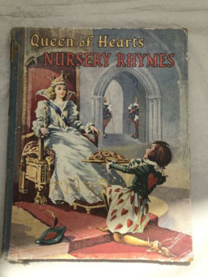 Antique Queen Of Hearts Nursery Rhymes Illustrated Vintage Hardback ...