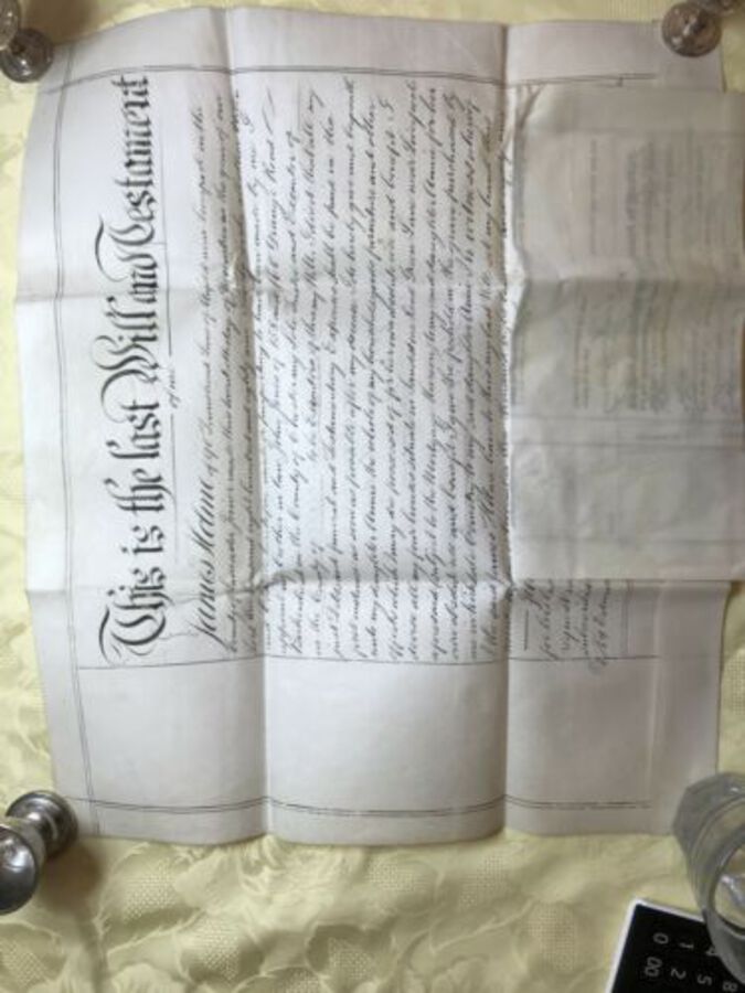 Antique Will Of James Holme 1890 Manuscript Title Deed Handwritten ...