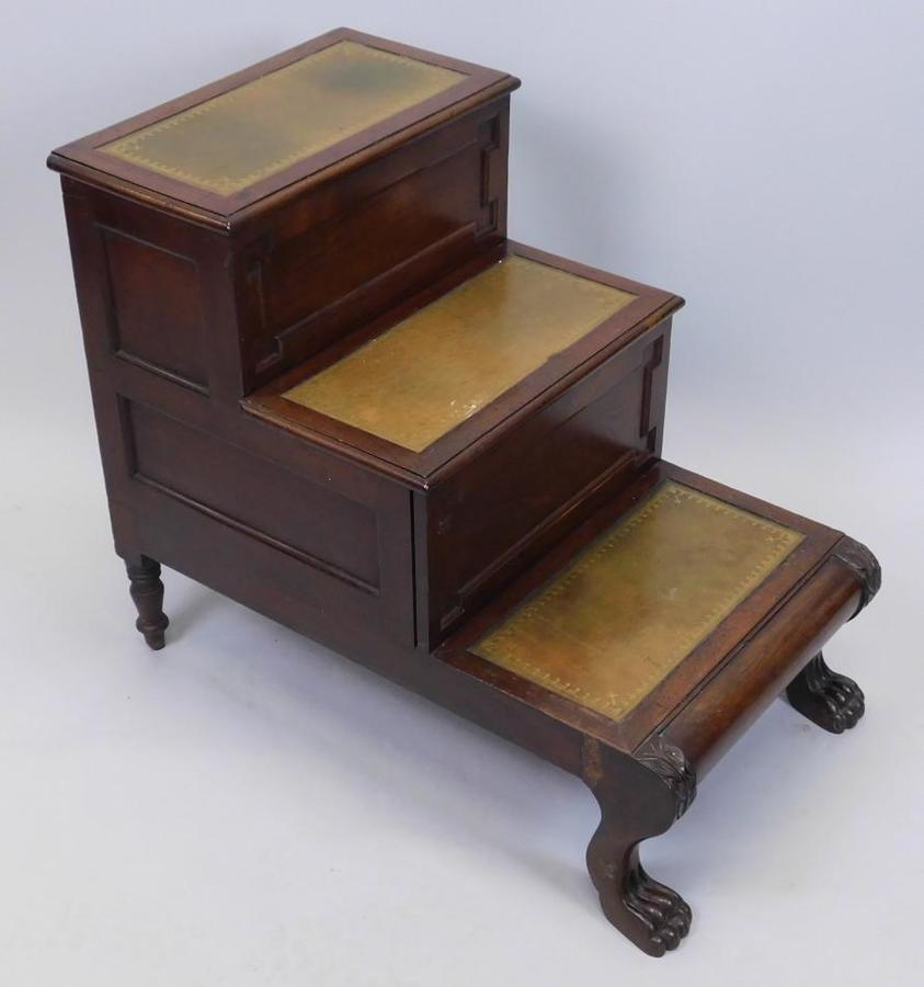 Antique Regency Period Library Steps. | ANTIQUES.CO.UK