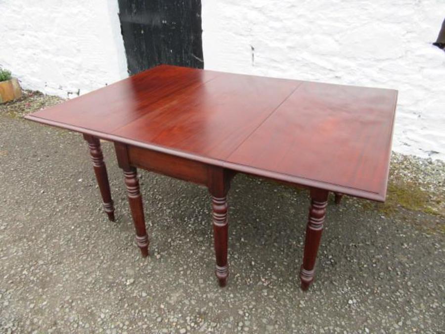 Antique Victorian Six leg drop leaf mahogany dining table. | ANTIQUES ...