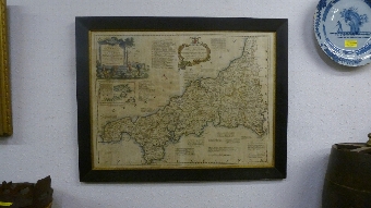 Antique Cornish Map | ANTIQUES.CO.UK