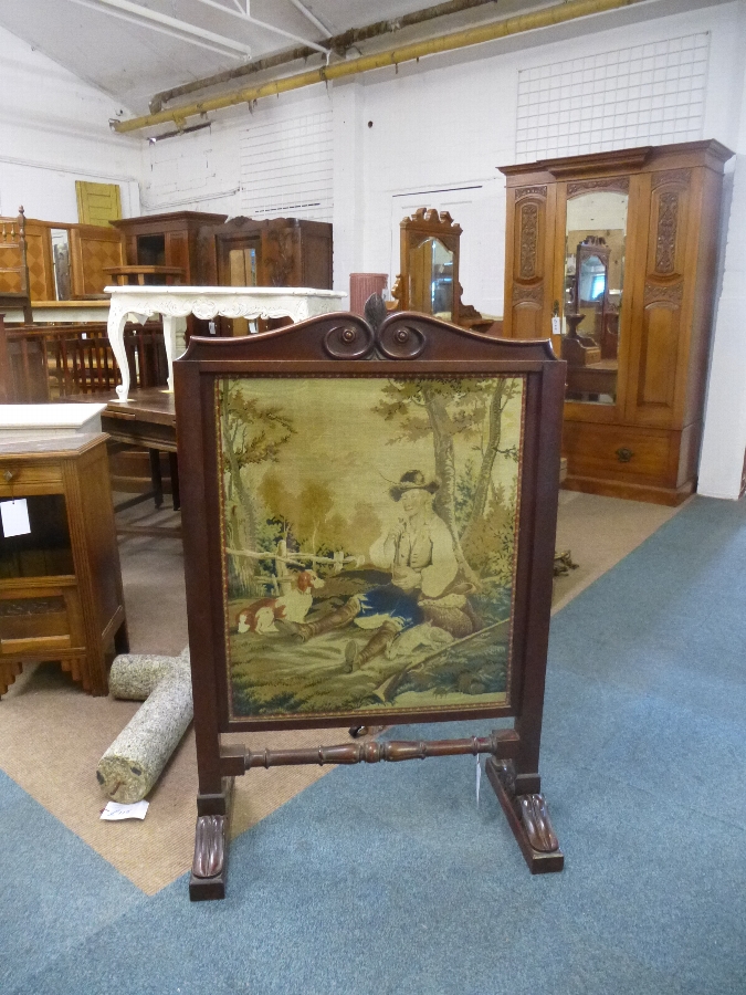 Antique Tapestry Screen | ANTIQUES.CO.UK